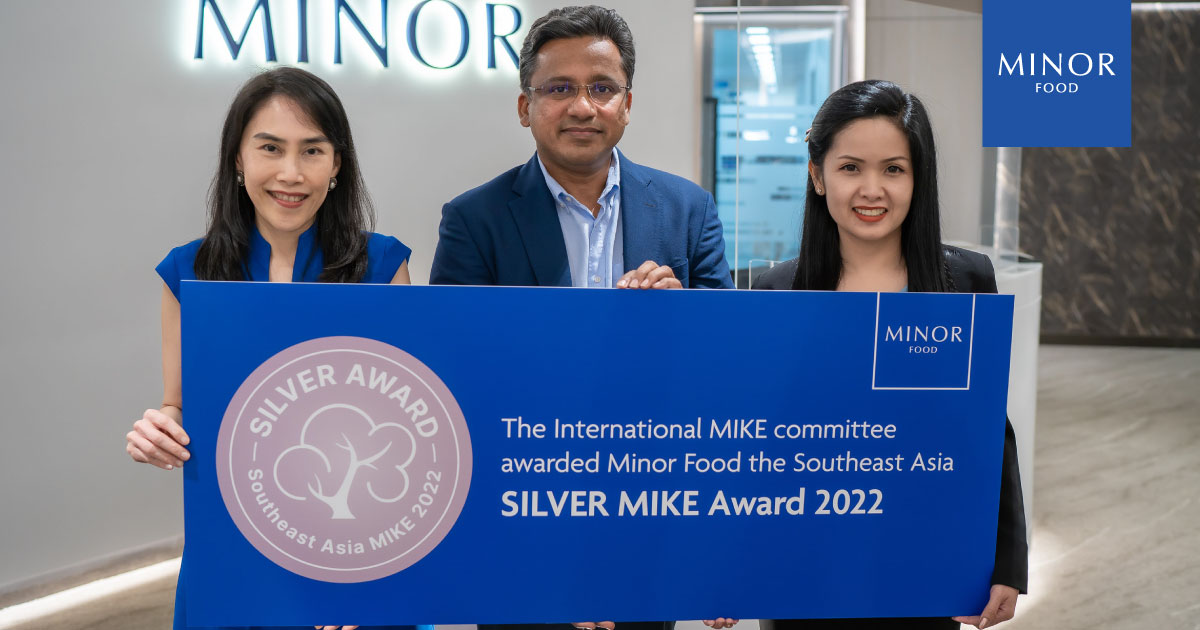 ไมเนอร์ ฟู้ดคว้ารางวัล SEA MIKE Silver Award ประจำปี 2565